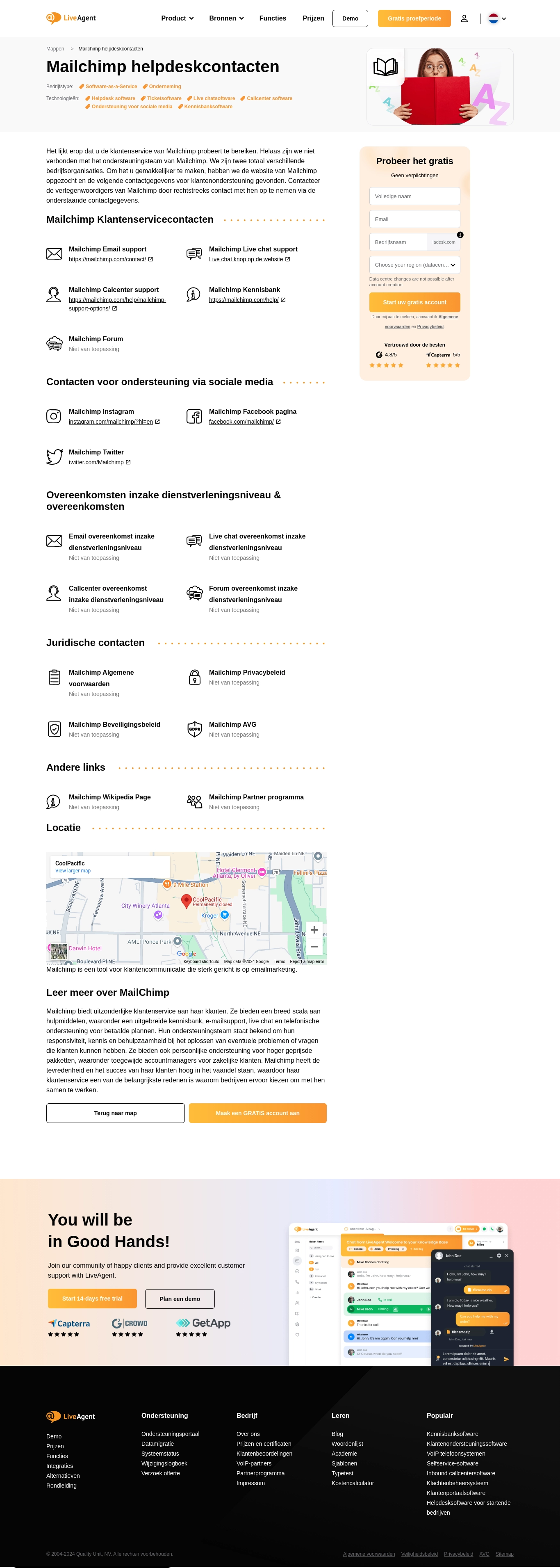 Mailchimp helpdeskcontacten - LiveAgent
