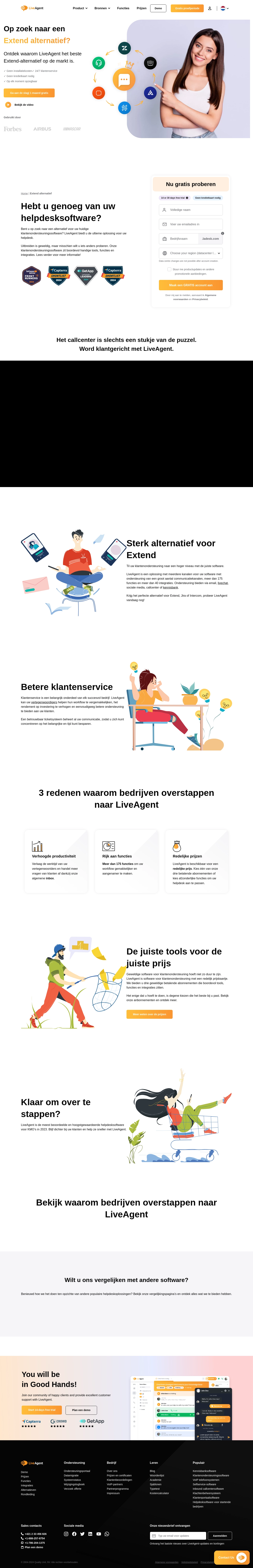 Extend alternatief - LiveAgent
