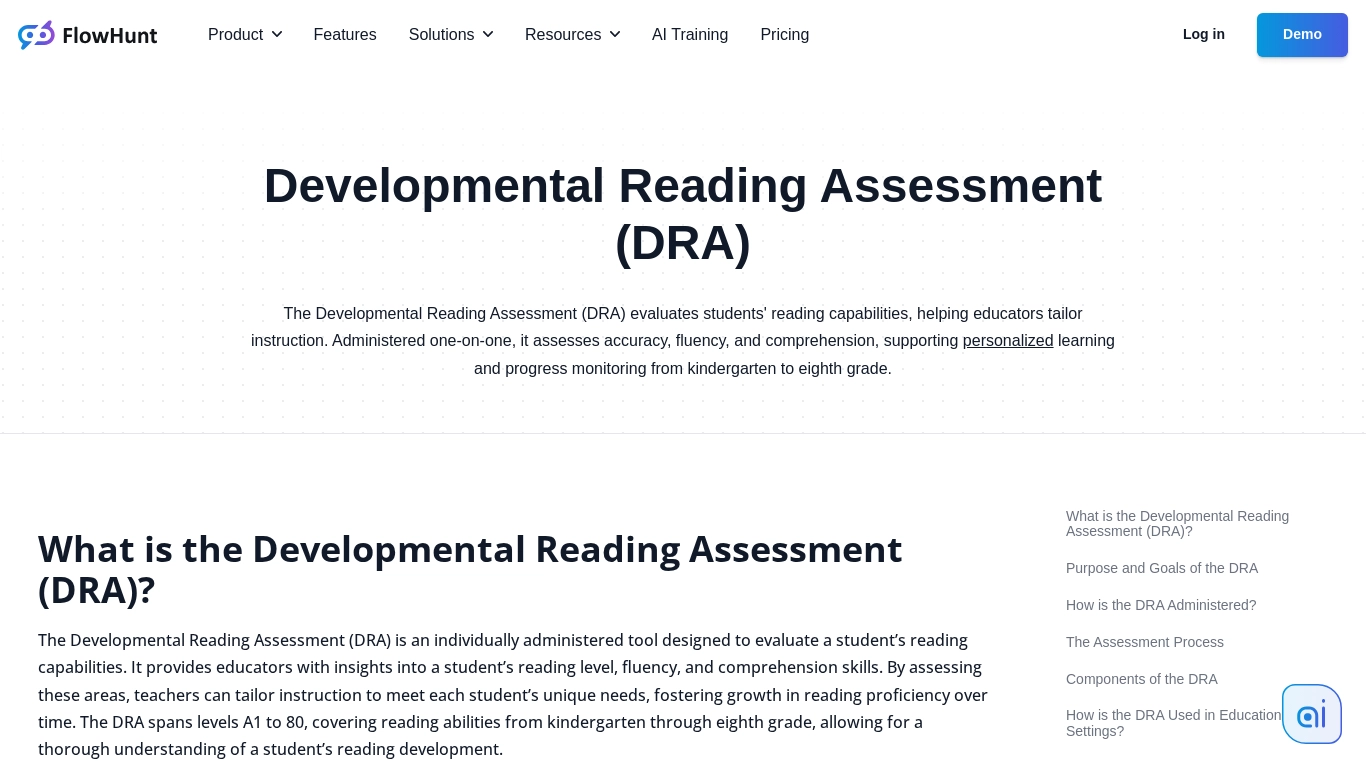 Developmental Reading Assessment (DRA) | FlowHunt