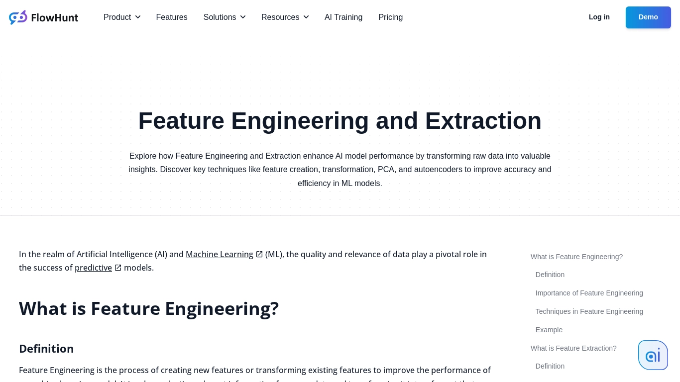 Feature Engineering and Extraction | FlowHunt