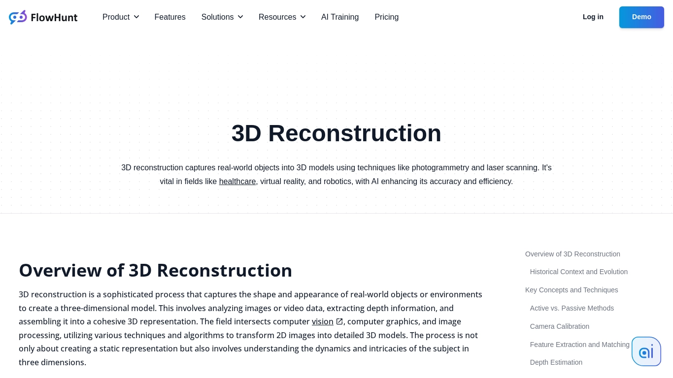 3D Reconstruction | FlowHunt