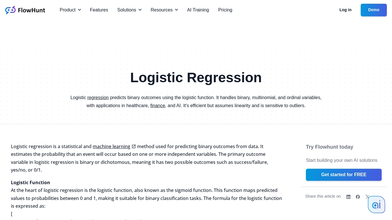 Logistic Regression | FlowHunt