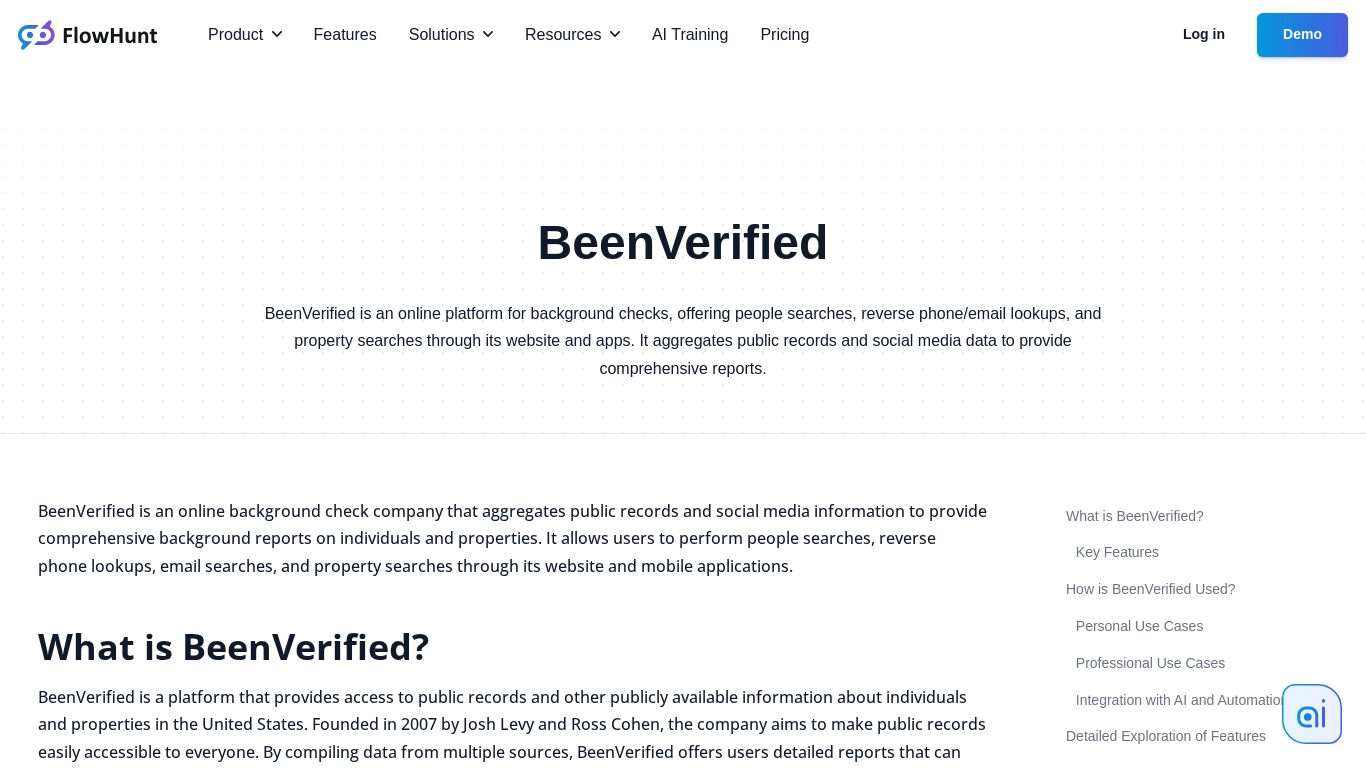 BeenVerified | FlowHunt