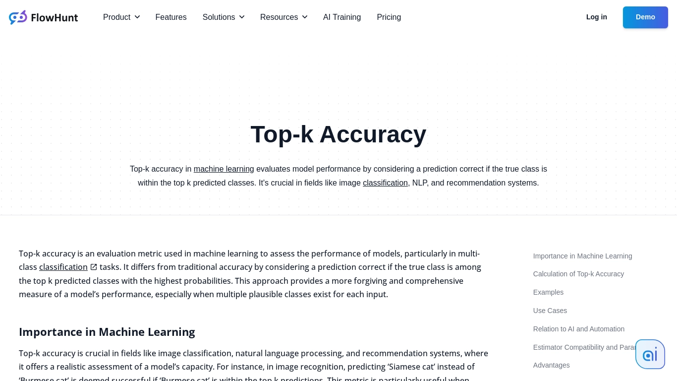Top-k Accuracy | FlowHunt