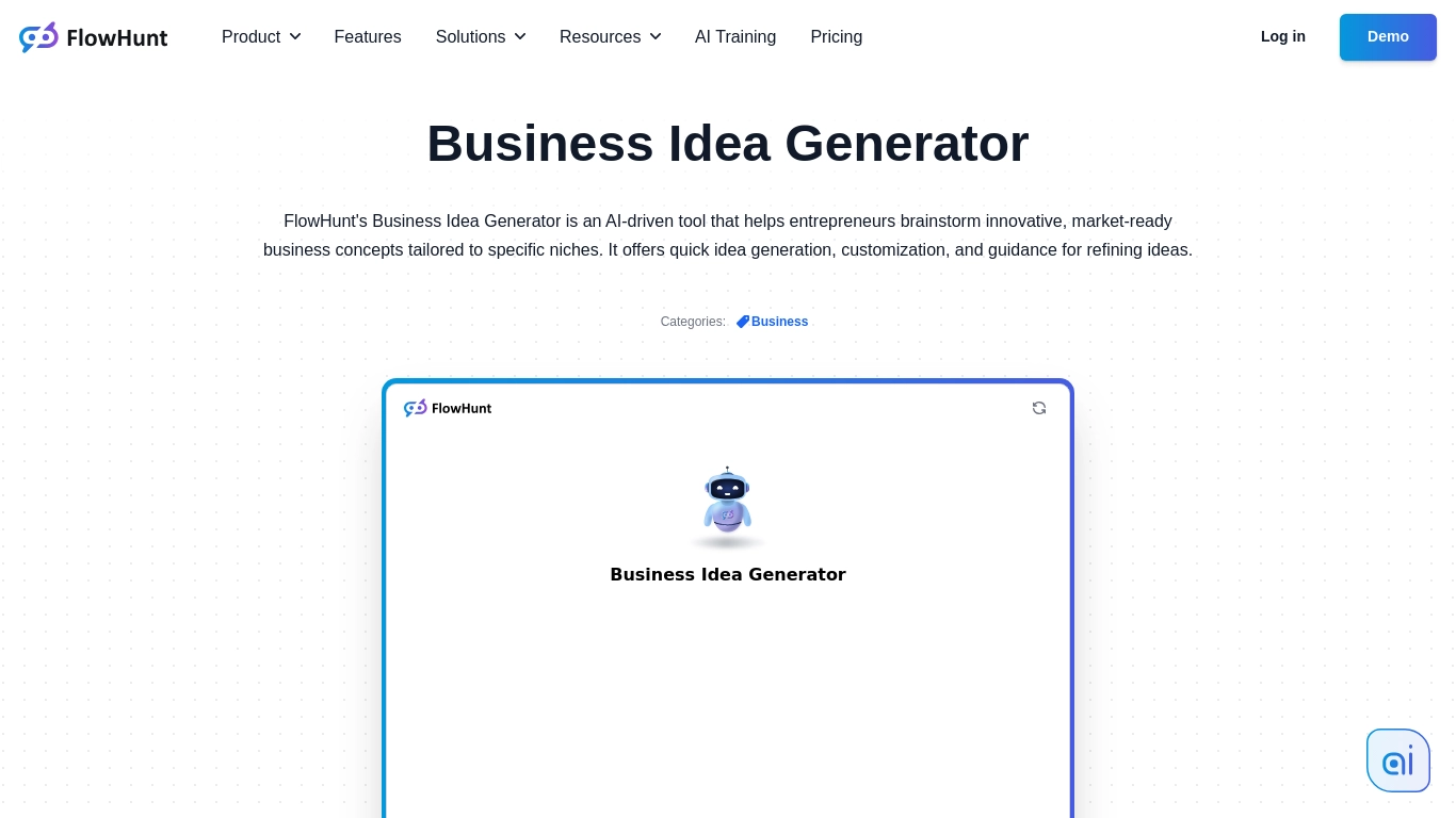 Business Idea Generator | FlowHunt