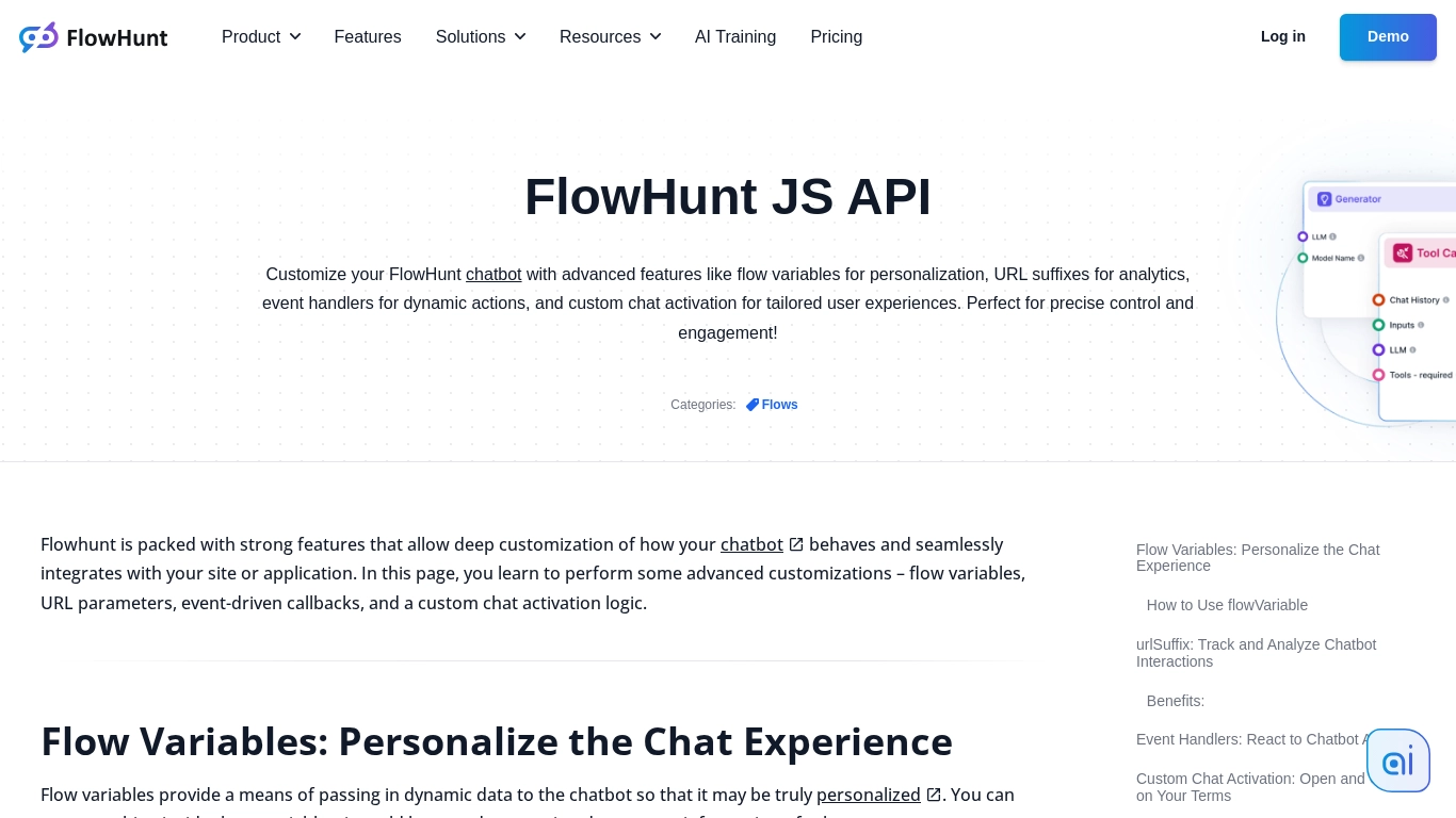 FlowHunt JS API | FlowHunt