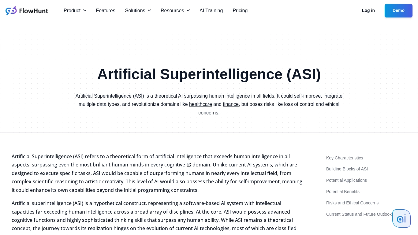 Artificial Superintelligence (ASI) | FlowHunt