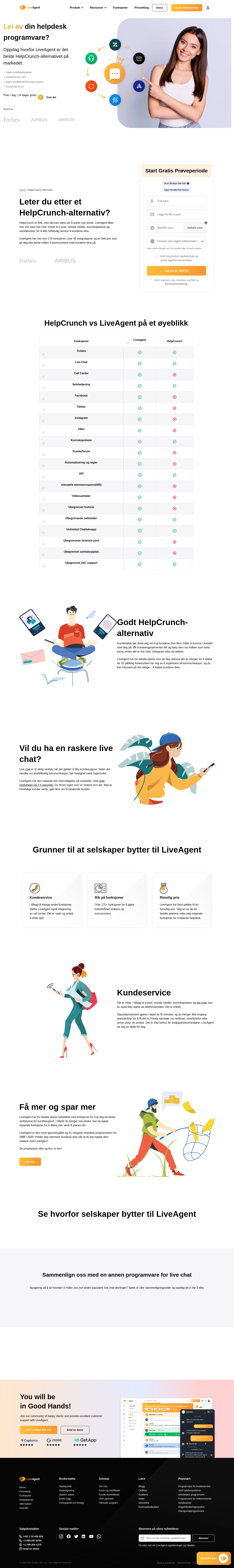 HelpCrunch alternativ - LiveAgent