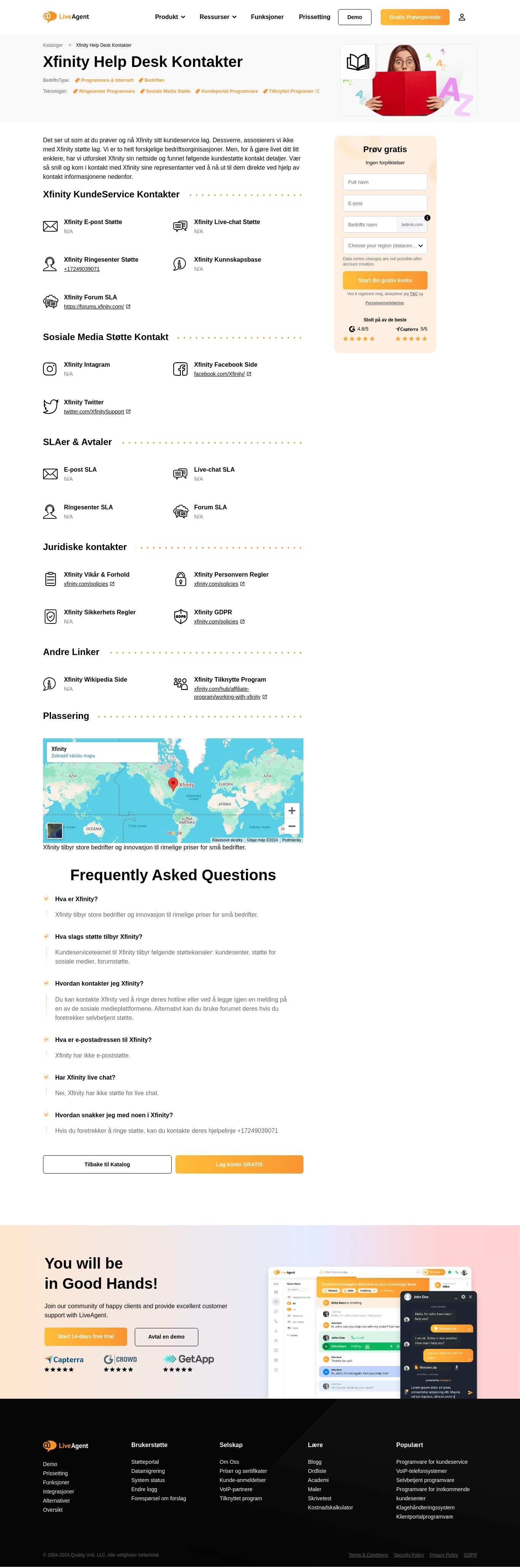 Xfinity Help Desk Kontakter - LiveAgent