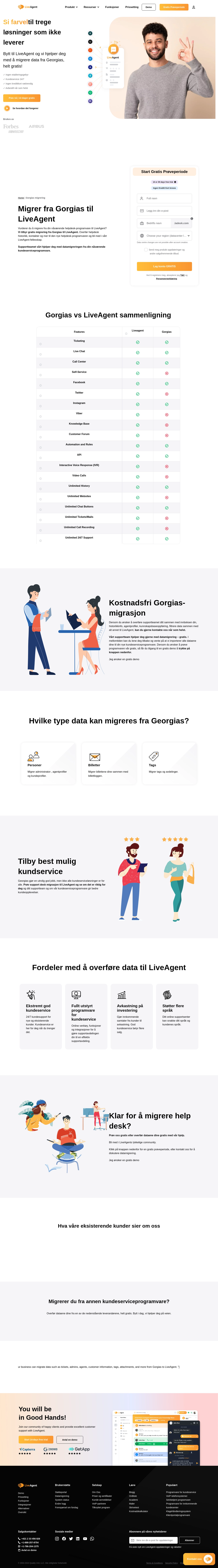 Gorgias migrering - LiveAgent