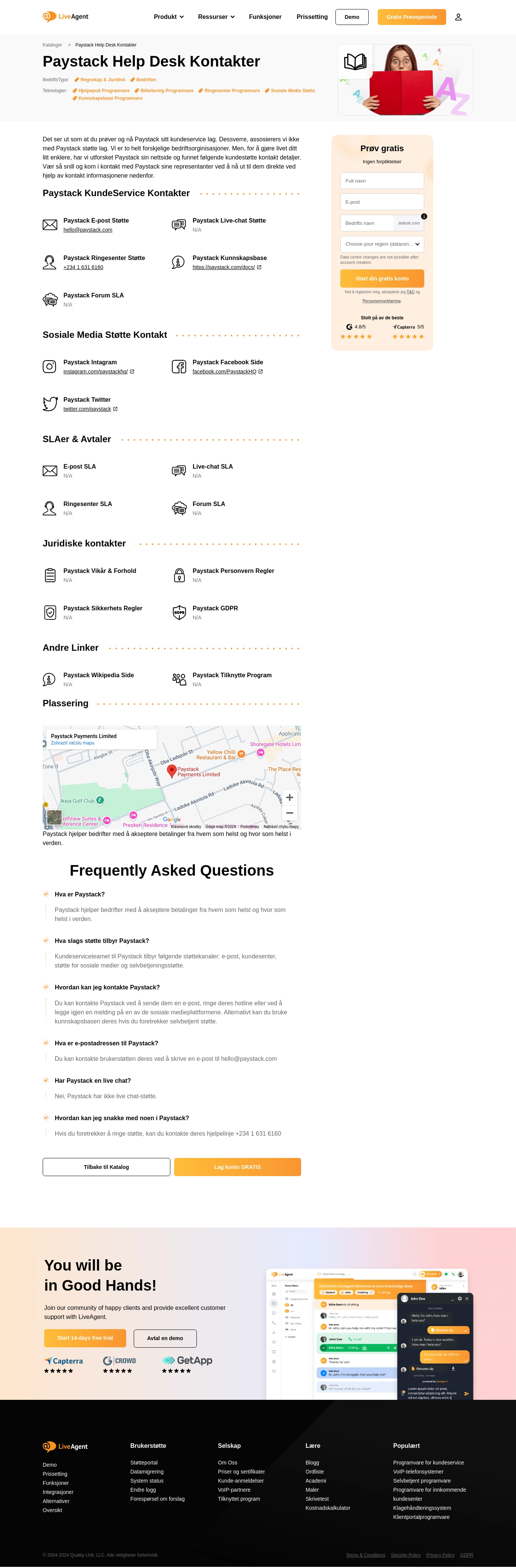 Paystack Help Desk Kontakter - LiveAgent