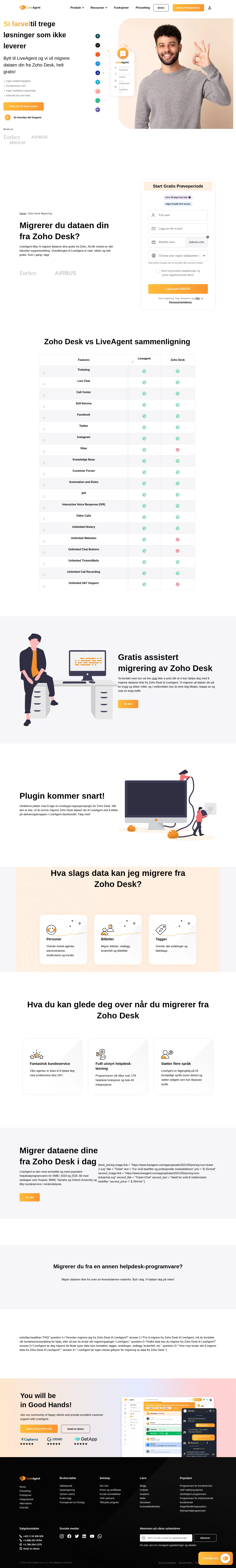 Zoho Desk Migrering - LiveAgent