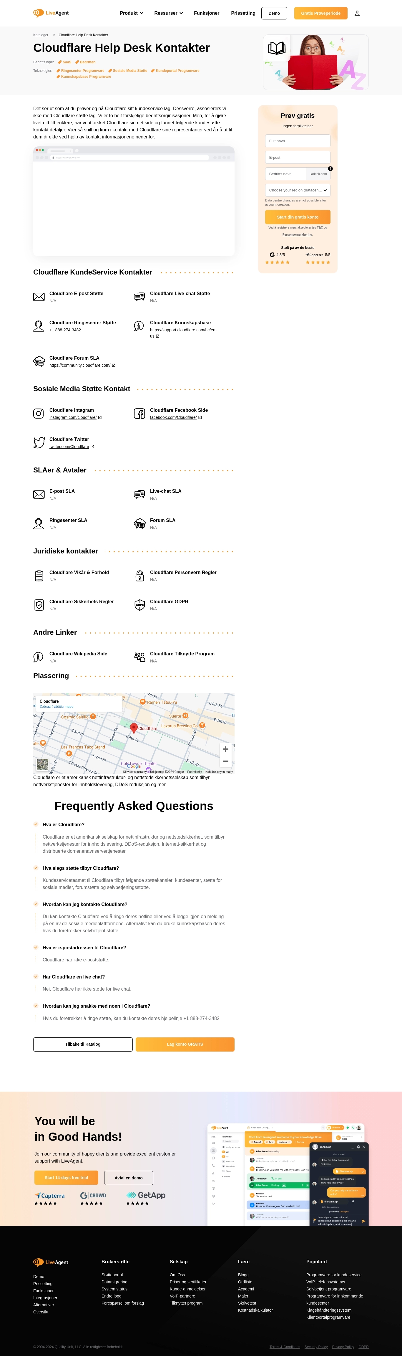 Cloudflare Help Desk Kontakter - LiveAgent