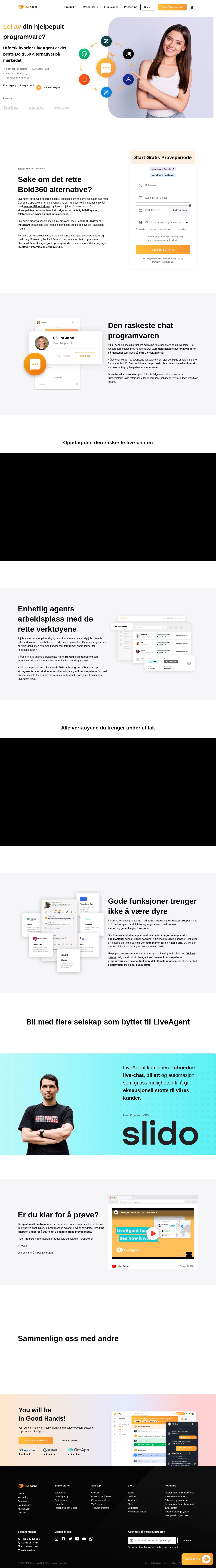 Bold360 alternativ - LiveAgent