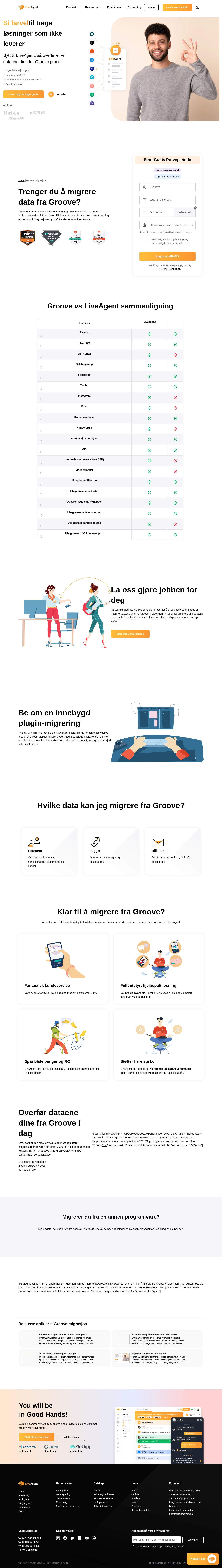 Groove migrasjon - LiveAgent