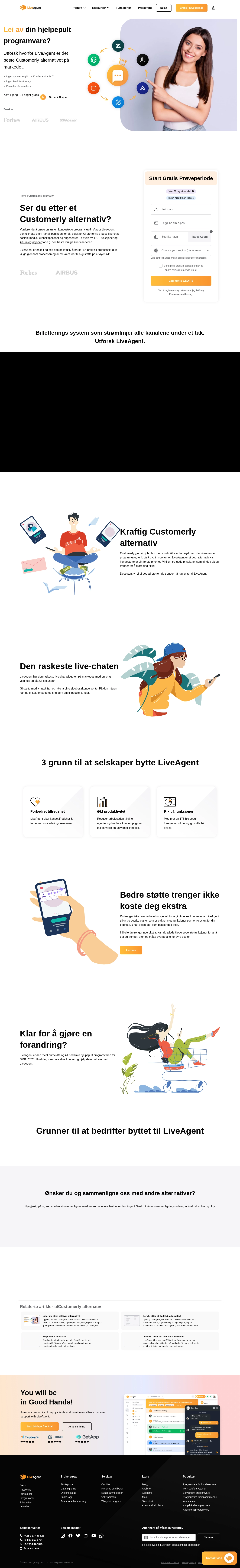 Customerly alternativ - LiveAgent