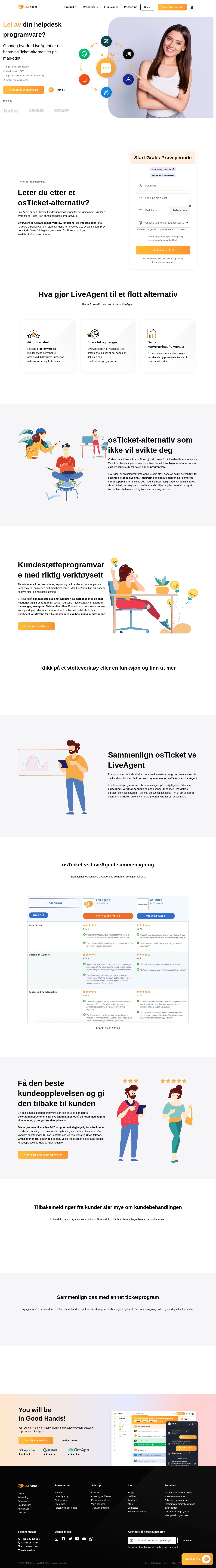 osTicket alternativ - LiveAgent