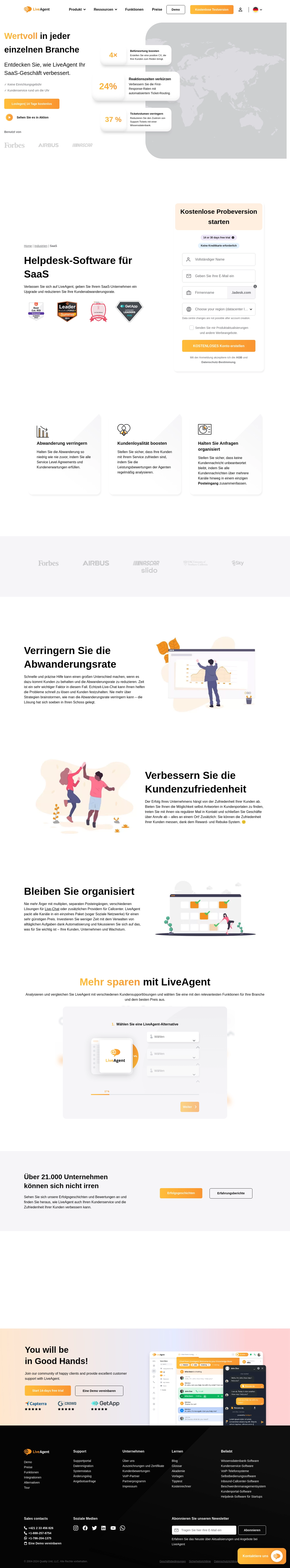 Helpdesk-Software für SaaS | LiveAgent